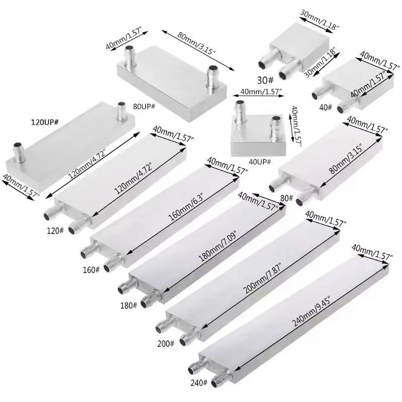 Aluminium Alloy Liquid Cooling Block for GPU & CPU - OEM Available