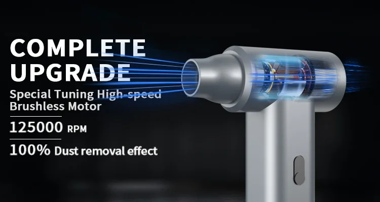 Portable Air Duster Cordless Fan Blower USB Rechargeable Dust Clean ...