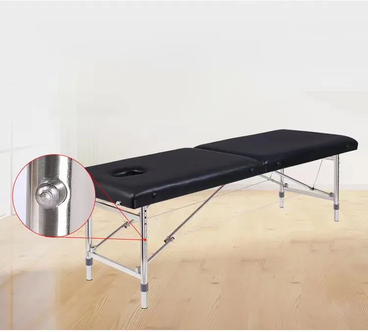 Collapsible Spa Bed Massage Adjustable Portable Folded Salon Bed Hair ...