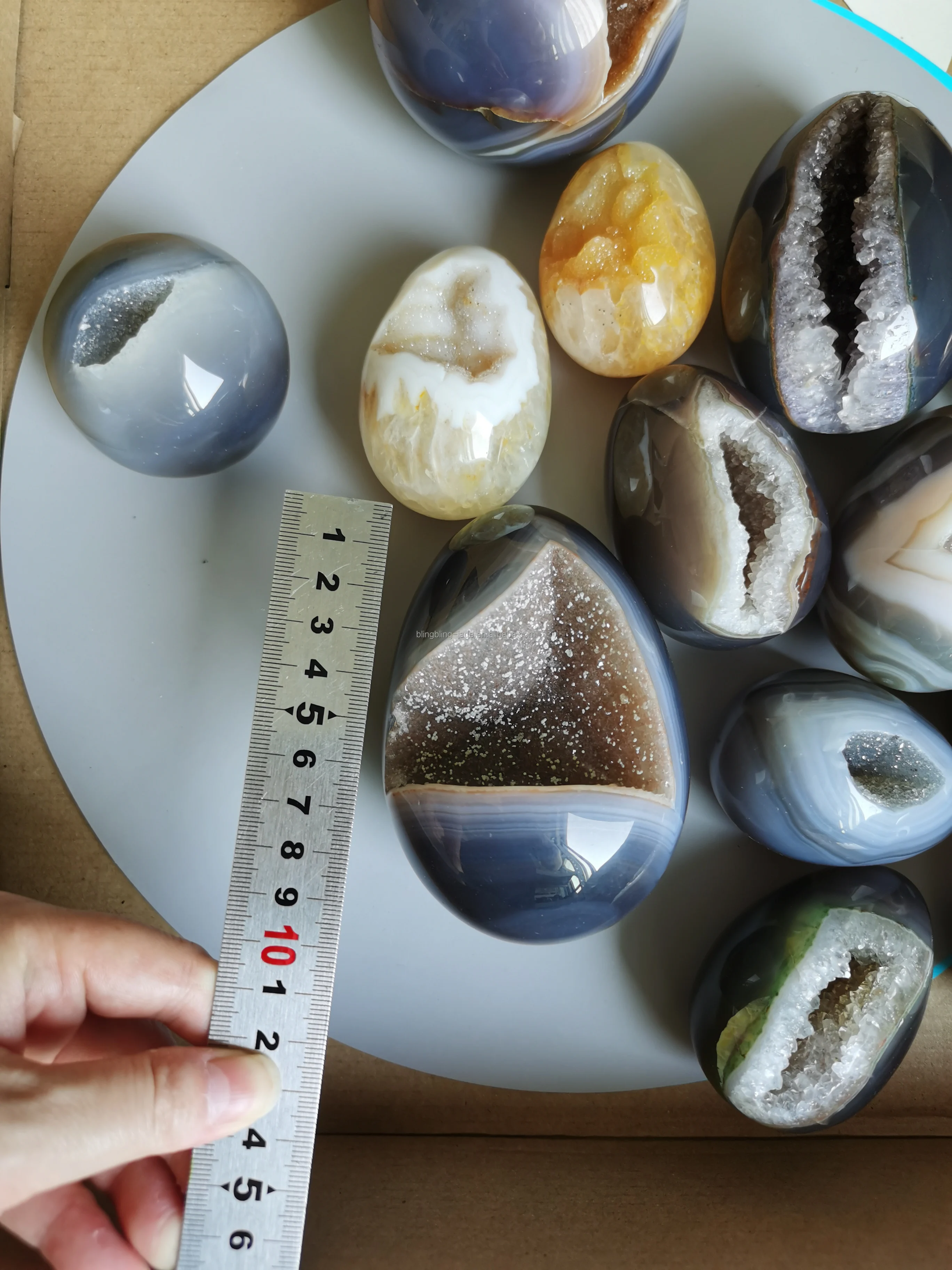 Wholesale Natural Dragon Gemstone Crystal Agate Geode Egg for Healing