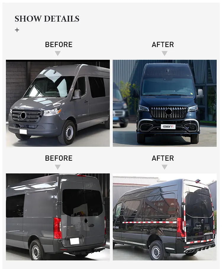 Gbt 2024 Mercedes Sprinter W906 To W907 Model Bumper Headlight Parts ...