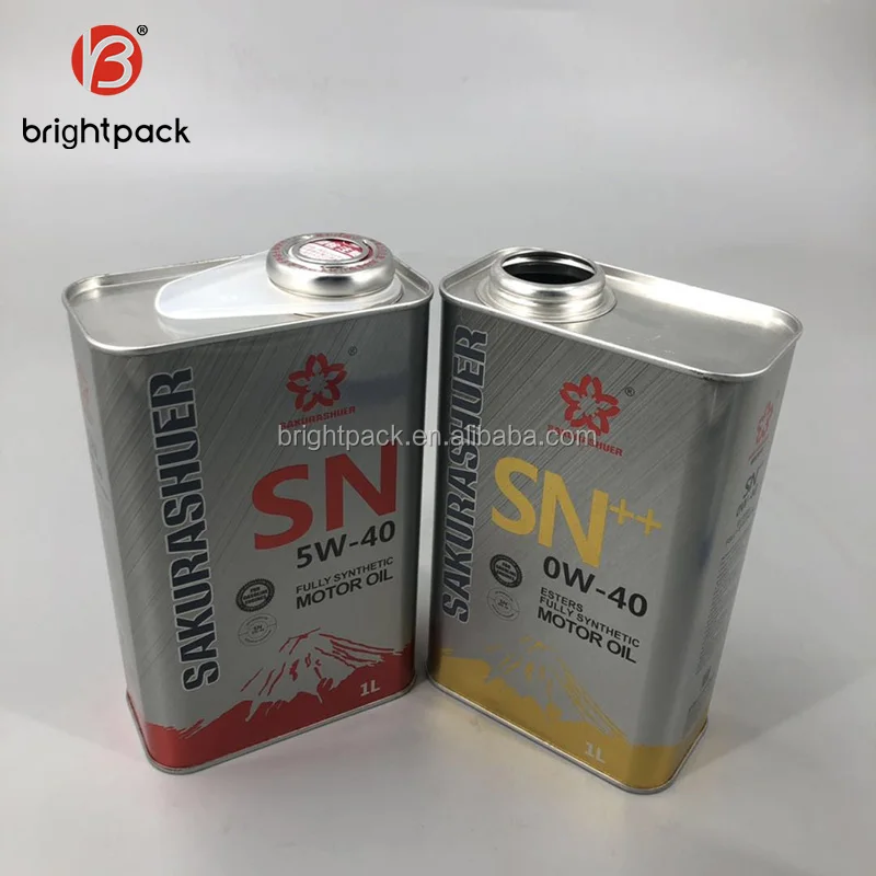 1 Liter Metal Rectangular Cans with Lids for Olive Oil