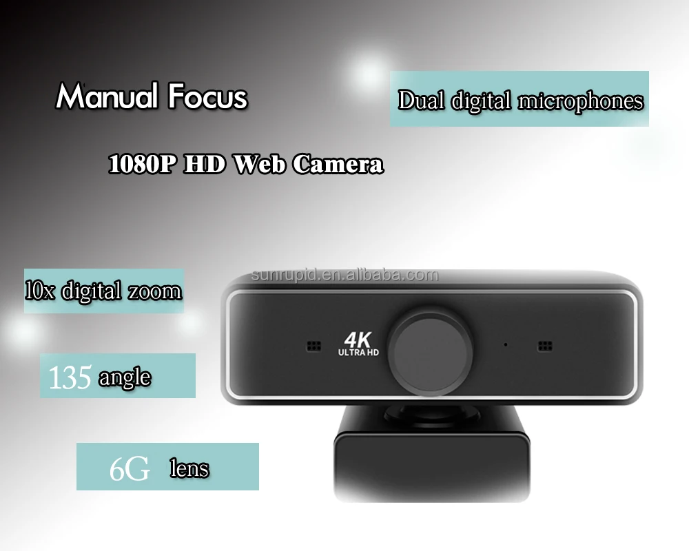 Oem Factory High Dynamic Range 8 Megapixel 10x Digital Zoom Uhd Webcam ...