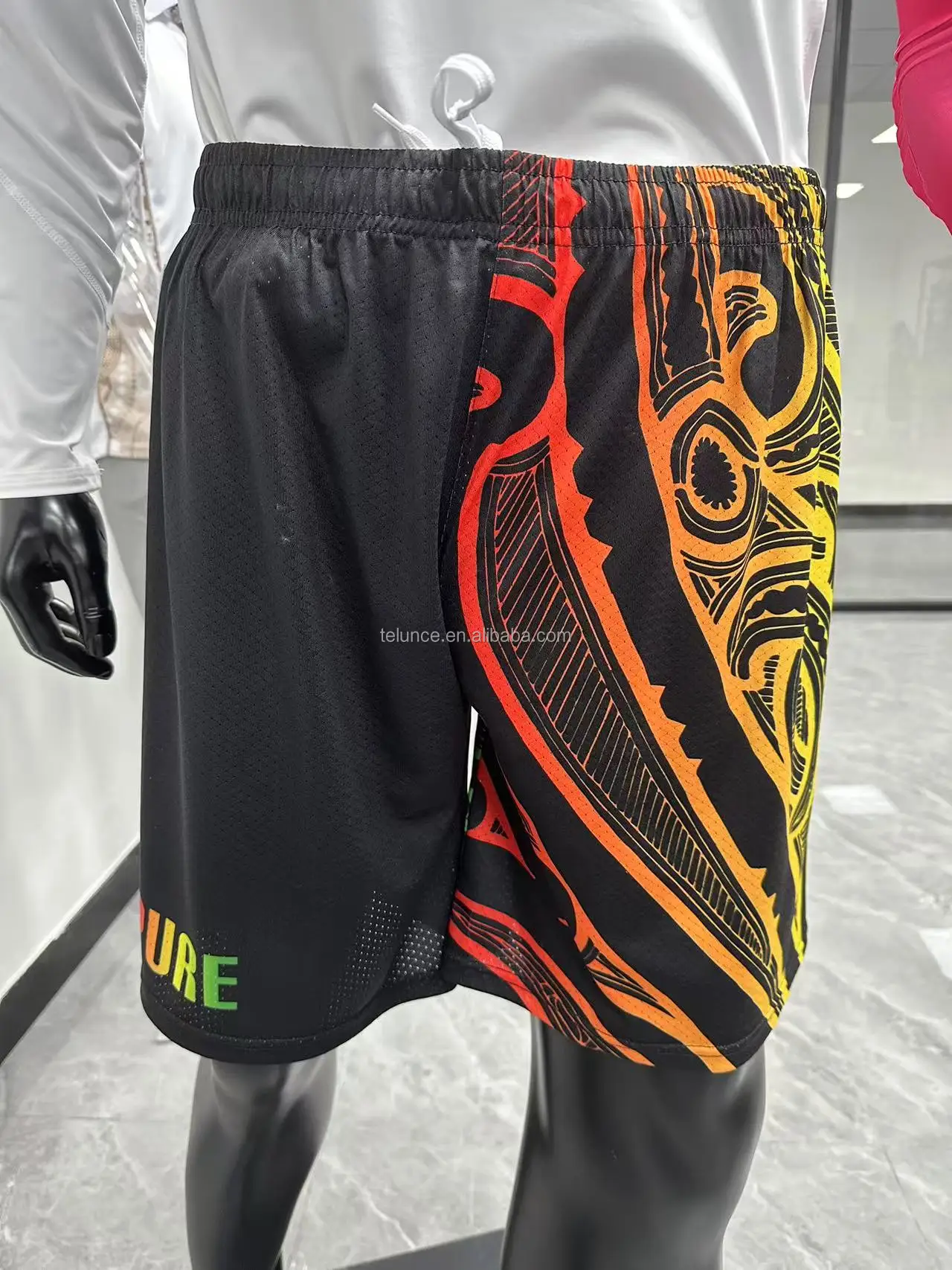 Custom Indigenous Velcro Tag Shorts Aboriginal Pacific Australian ...