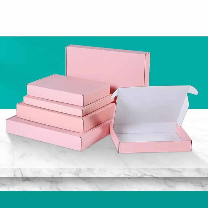 Custom Biodegradable Luxury Pink Folding Craft Gift Package Paper ...