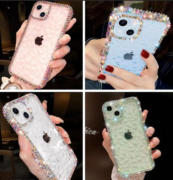 Luxury Bling Rhinestone Soft Case For Iphone 15 14 13 12 11 Pro Max X ...
