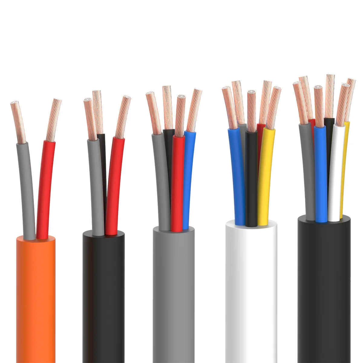 Multi-cores Rvv 2 3 4 0.5 0.75 1 1.5 2.5 4 6 Mm Electrical Power Cable Wire Flexible Copper ...