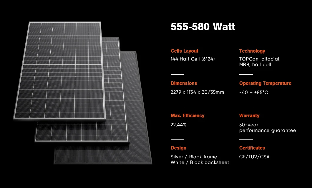 Mate Bastidor Para Panel Monocrystalline Solar 560w 570w Panneaux ...