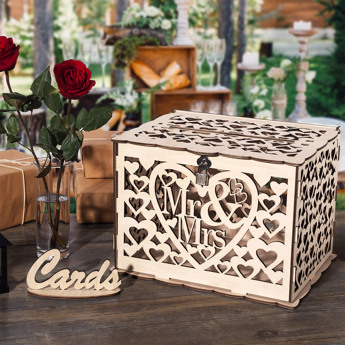 diy-wooden-wedding-card-box-rustic-wedding-reception-decorations