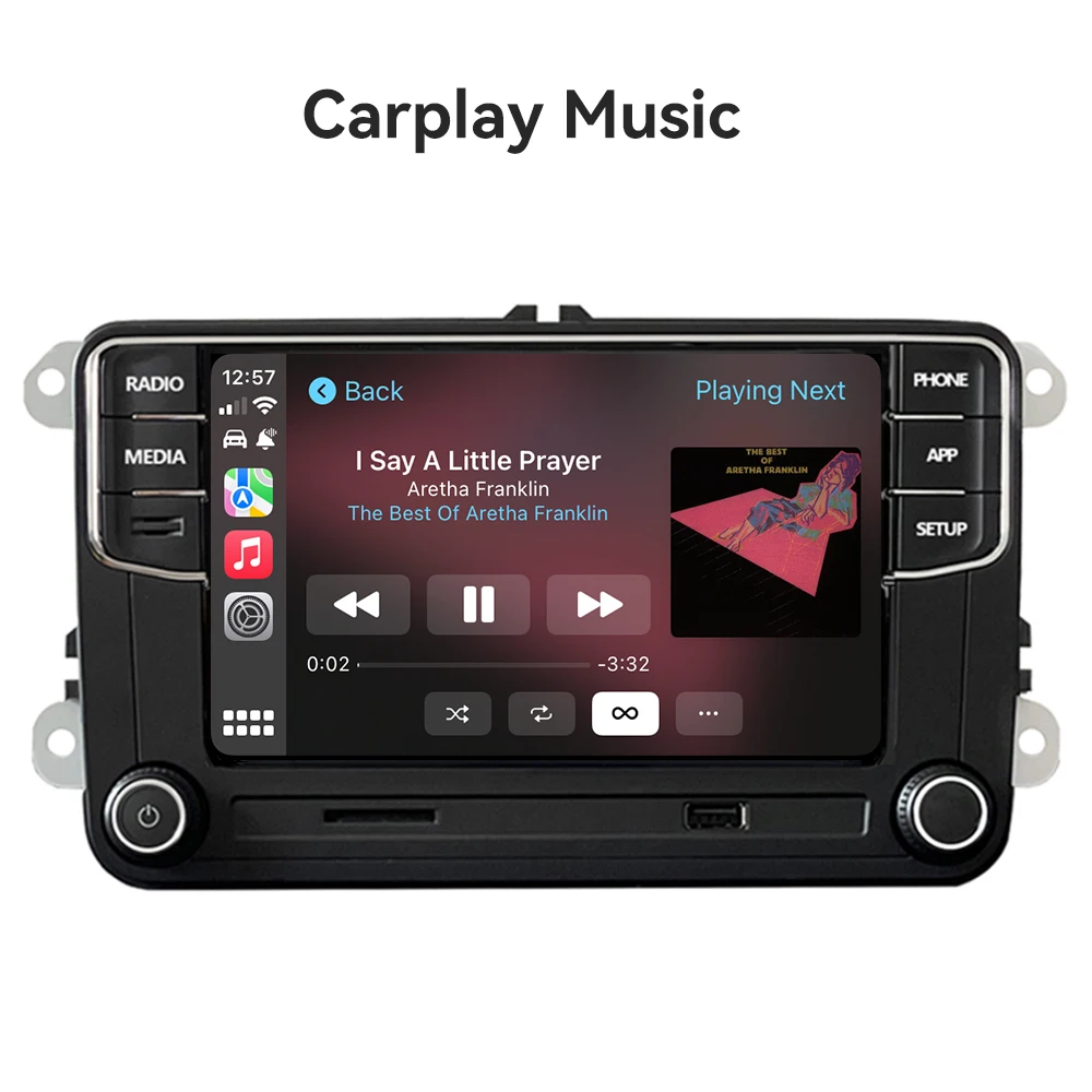 TOPSOURCE Factory RCD360 Carplay Car Radio for VW Golf 5 6