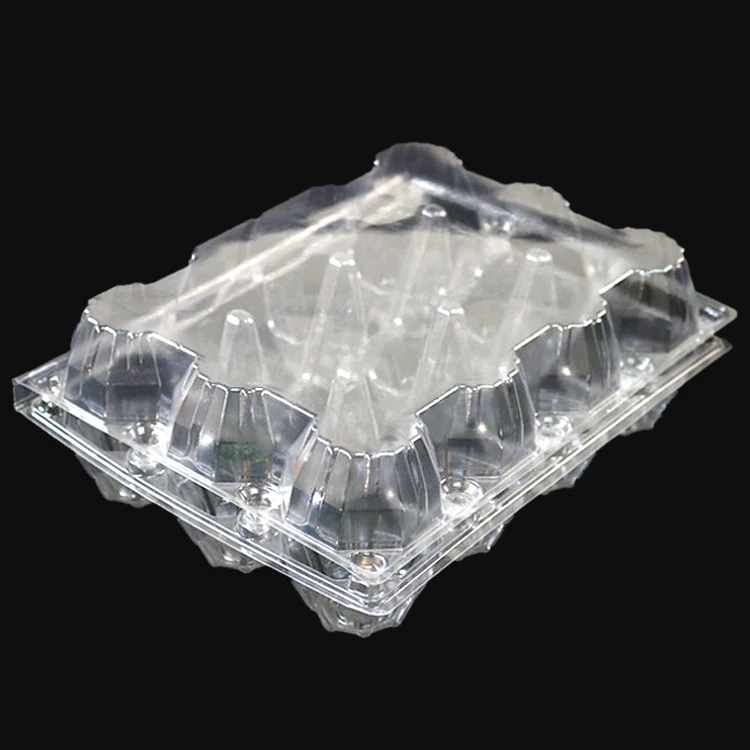 12 Holes Pvc Pet Transparent Rectangular Plastic Blister Egg Tray ...