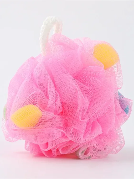 Pe Mesh Bath Flower And Sponge Block Design New Body Wash Scrub Body ...