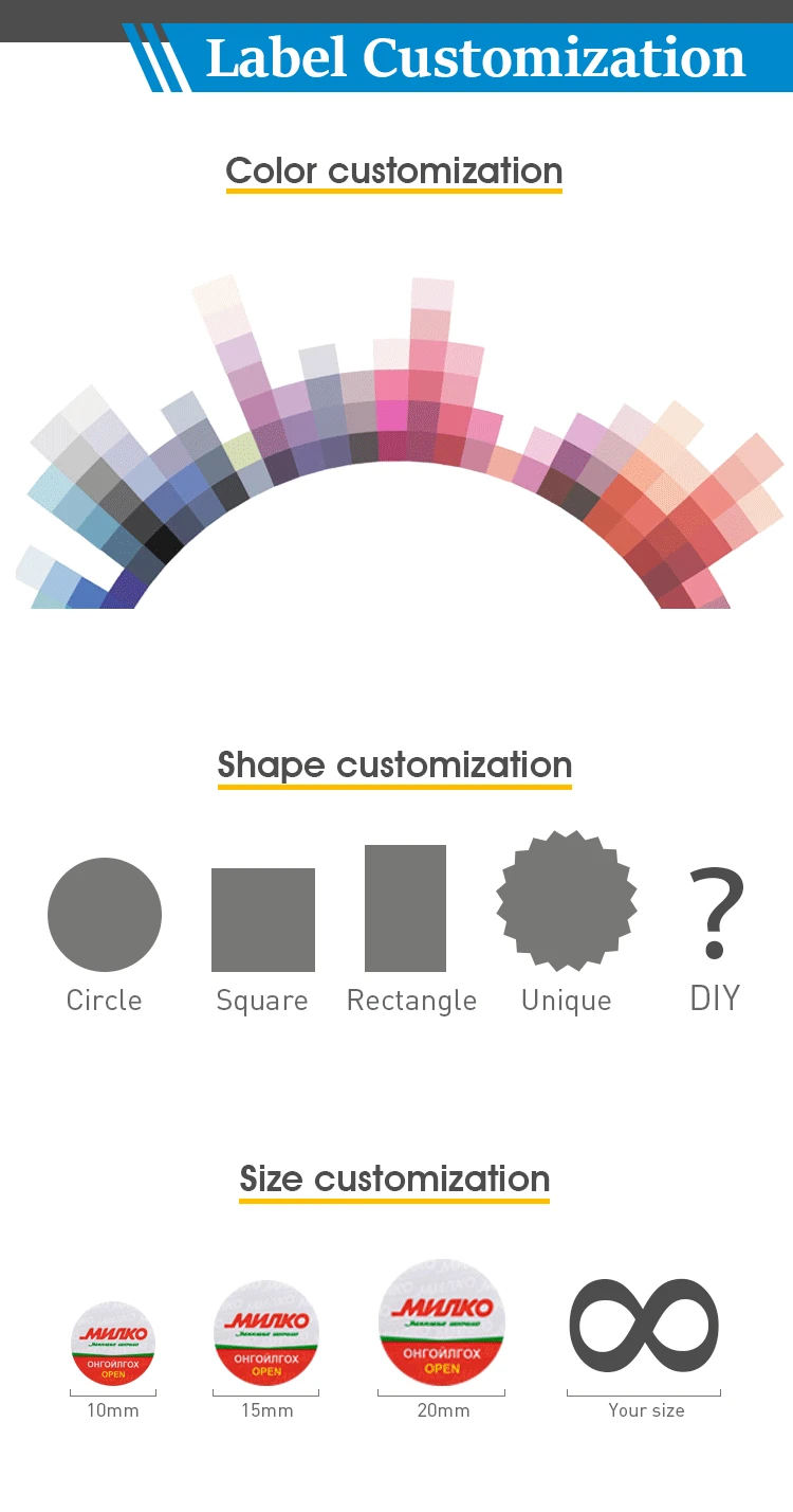 Custom Vinyl Sticker Printing Labels Glossy Transfer Stickers Etiquetas ...