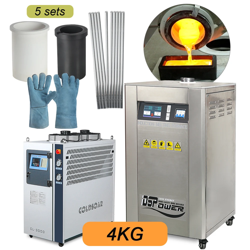 4kg DSP Digital Gold Melting Machine,3HP Water Cooling Machines ...