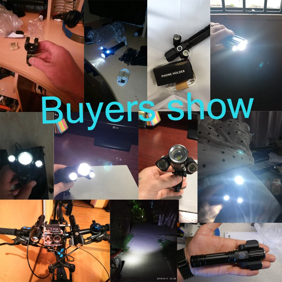 Bike Light 1000 Lumen Flashlight For Usb Rechargeable 18650 Battery Mtb ...