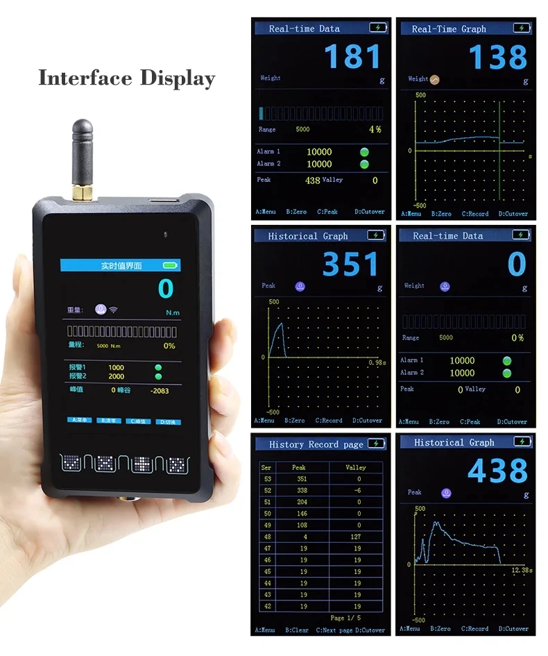 Smart Wireless Torque Sensor with Display Dynamic Static Load Cell for ...