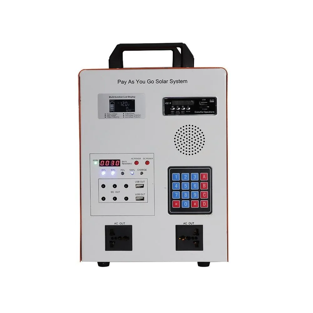 Pay As You Go Solar System 1kwh 300w Inverter 250w Panel 100ah 12.8v ...