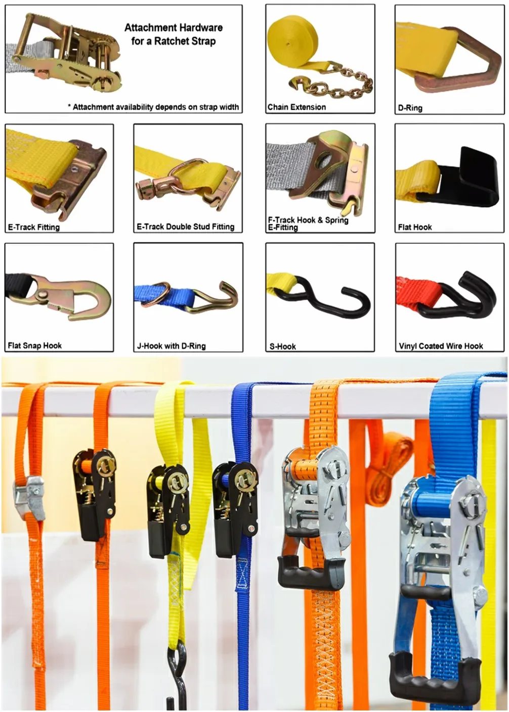 1"x10' 25MM 800KG 0.8T Auto Ratcheting Slow Retracting Retractable ...