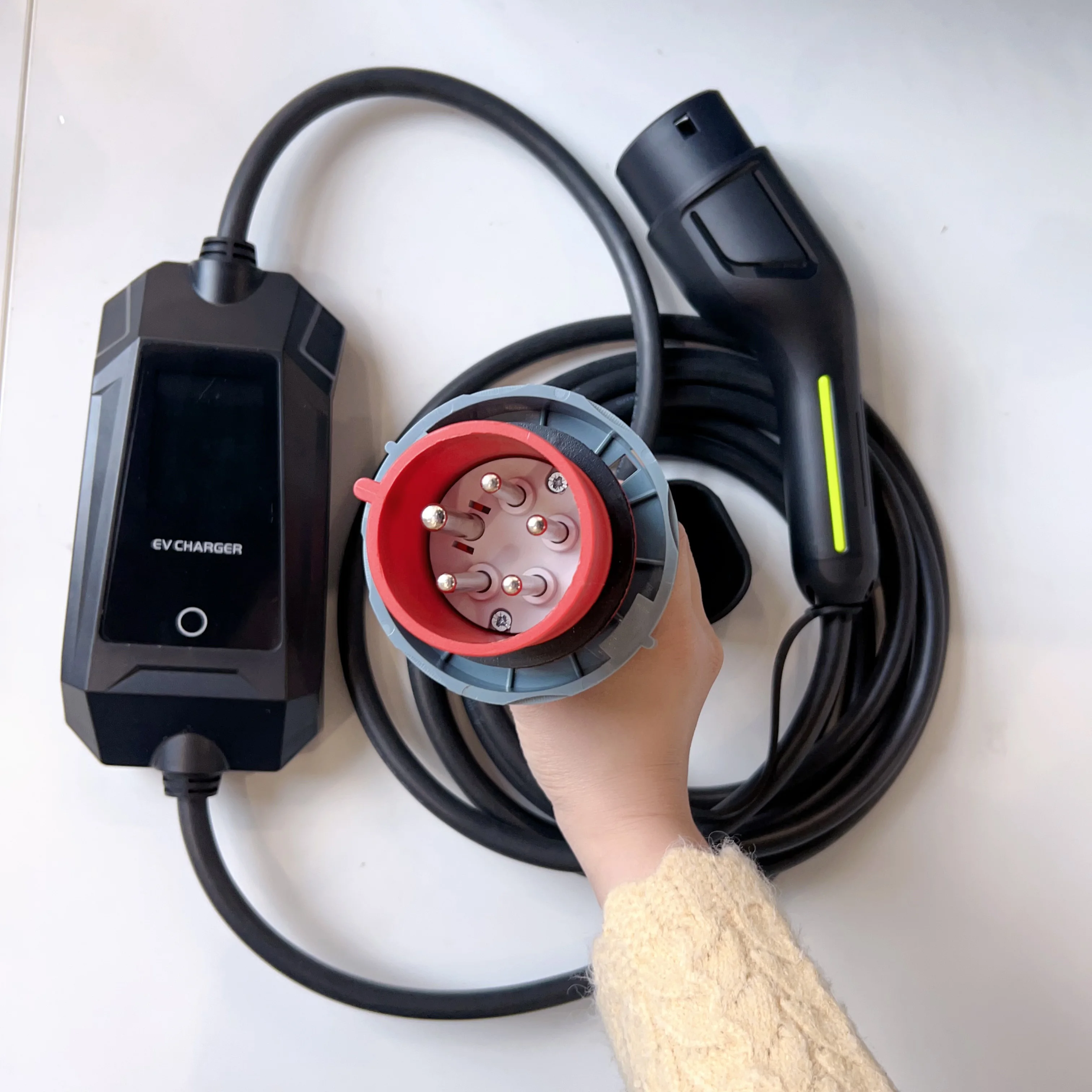 16a 32a Mode Level 2 Ac Ev Charger 7kw 11kw Evse Portable Ev Charger ...