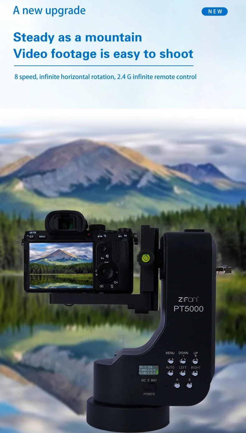ZIFON PT5000: Motorized Panoramic Rotating Tripod Head for 5KG Payload ...