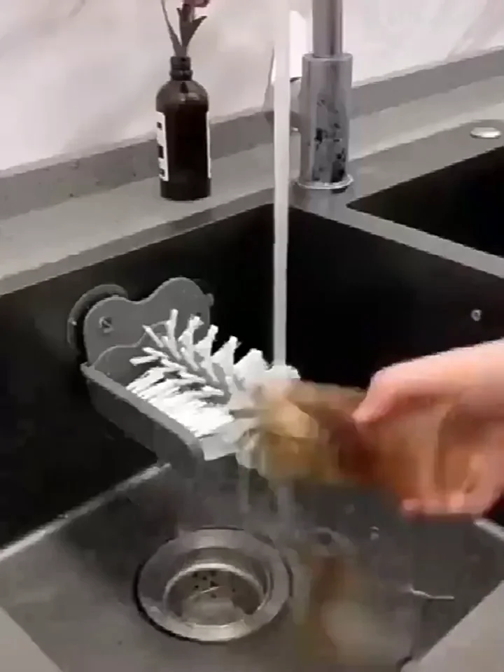 Kitchen Sink Bottles Cleaner Brushes Glass Water Cleaning Wine Cup ...
