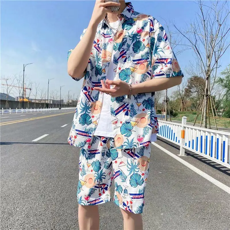 Mens Women Summer Custom Print New Hawaiian Beach Wear Mens Shirts ...