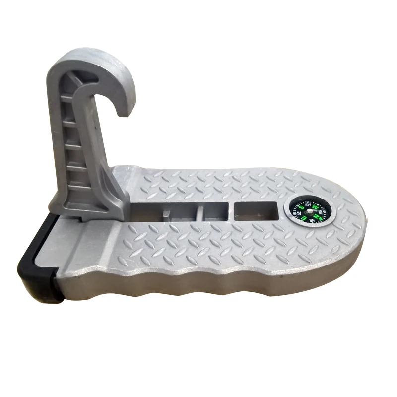 Silvery Multifunction Foldable Camping Car Door Step Anti-slip Car Roof ...