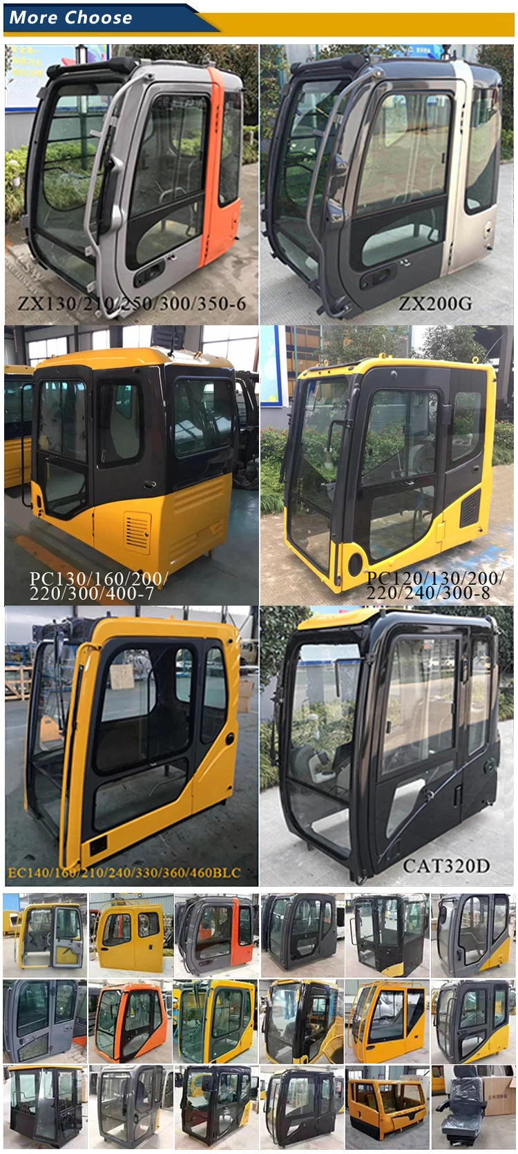 DX340LCA Cabin Front Glass Frame Windshield for Doosan Excavator ...