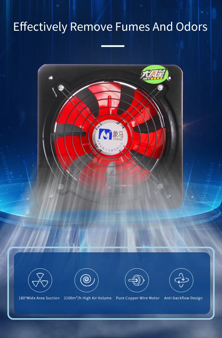 Exhaust Fan With Led Light Smoking Room Kitchen Cigarette Smoke 1000 ...