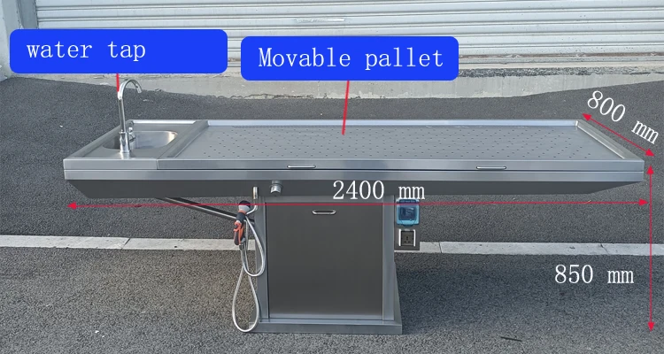 Funeral Stainless Steel Autopsy Table Dissection Table - Buy Funeral ...