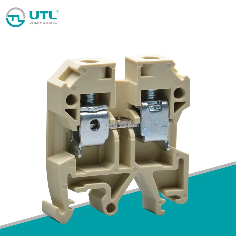 UTL Din Rail Wire Electric Screw in Connectors Terminal Blok Dinrail ...