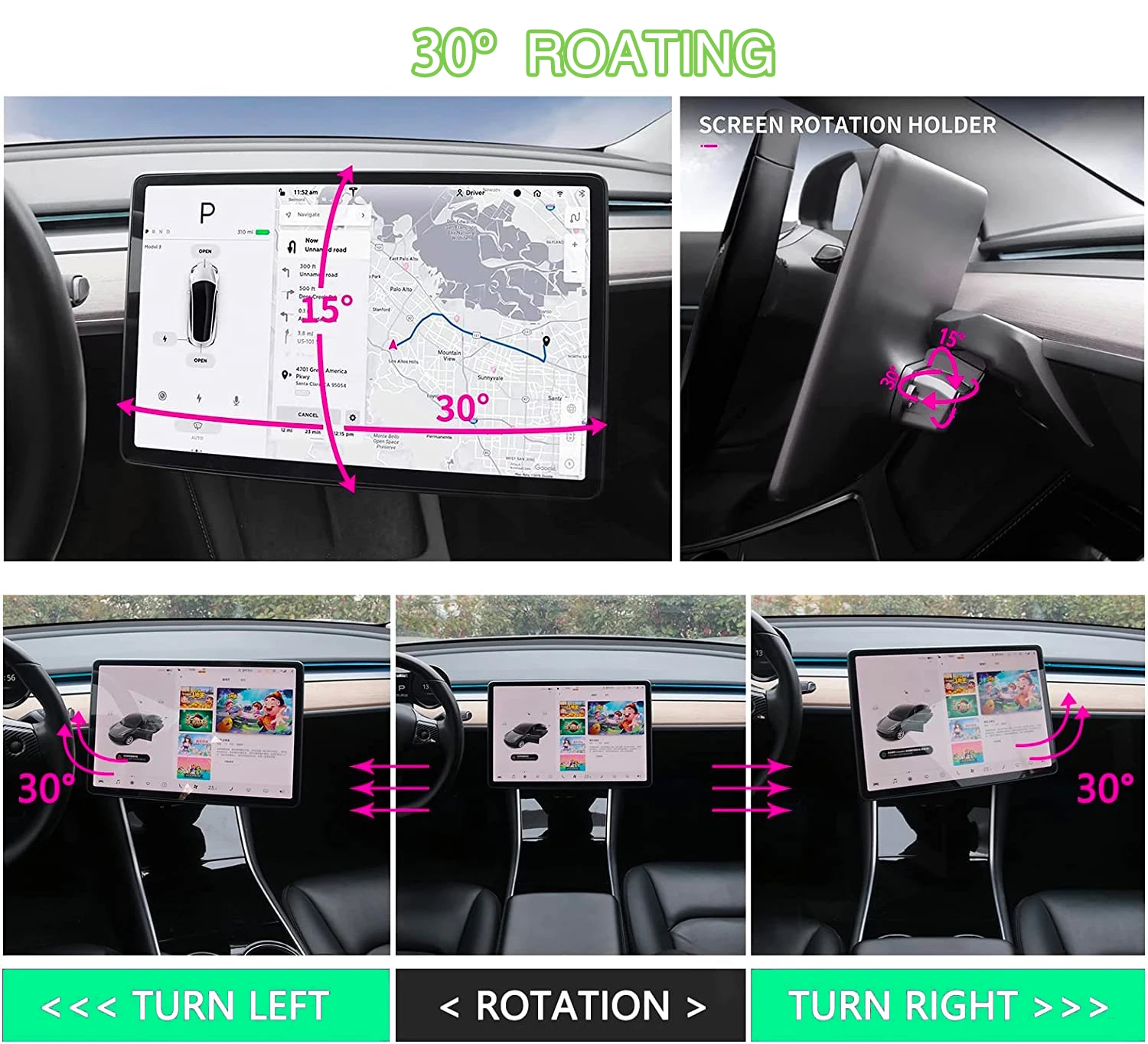 Creease Four Directions Screen Swivel Mount Screen Holder Screen ...