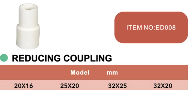 ERA Reducing Coupling - Durable PVC-U Insulating Fittings