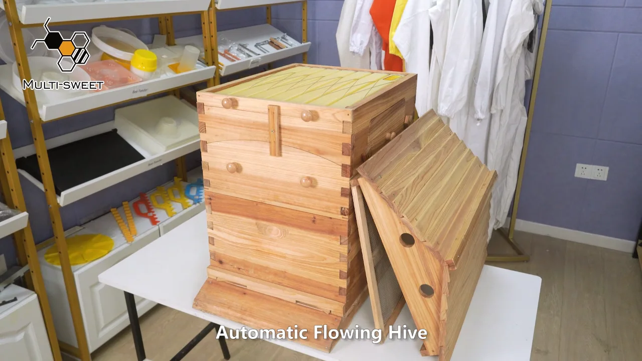 2023 Hot Sale Wooden Bee Hive Box Honey Automatic Auto Self Flowing ...