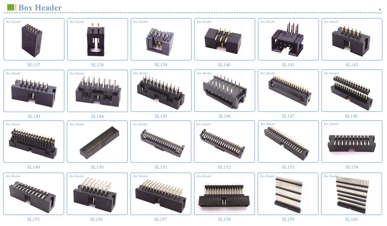 Soulin PCB Connector Types - Right Angle Box Header