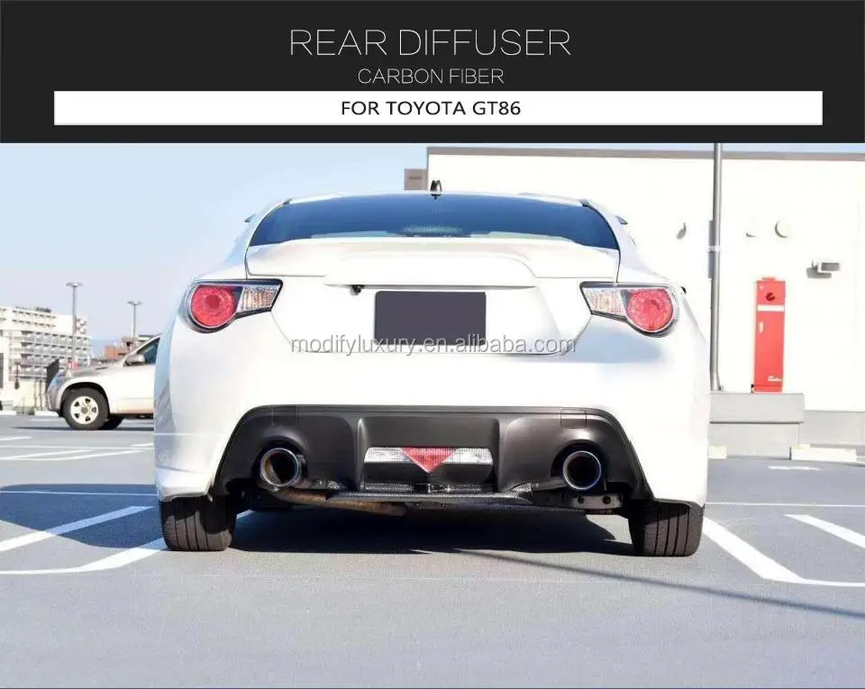 Carbon Fiber Rear Bumper Diffuser for Toyota GT86 Scion FR-S 2017-2018 ...