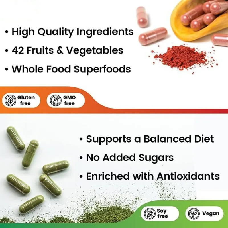 Fruits And Veggies Capsules Packed With Over 40 Different Fruits ...