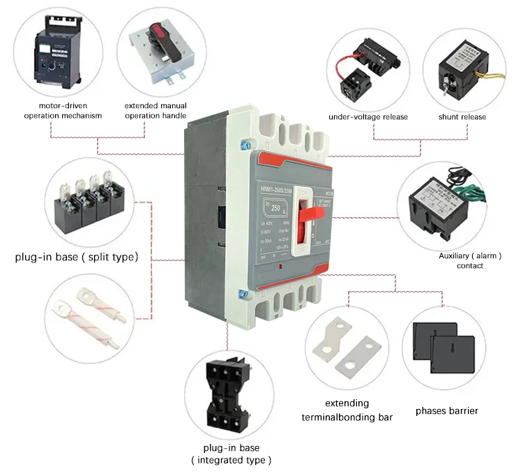 3p 4p Mccb Circuit Breaker 100amp 150amp 250amp 400amp 630amp Safety ...