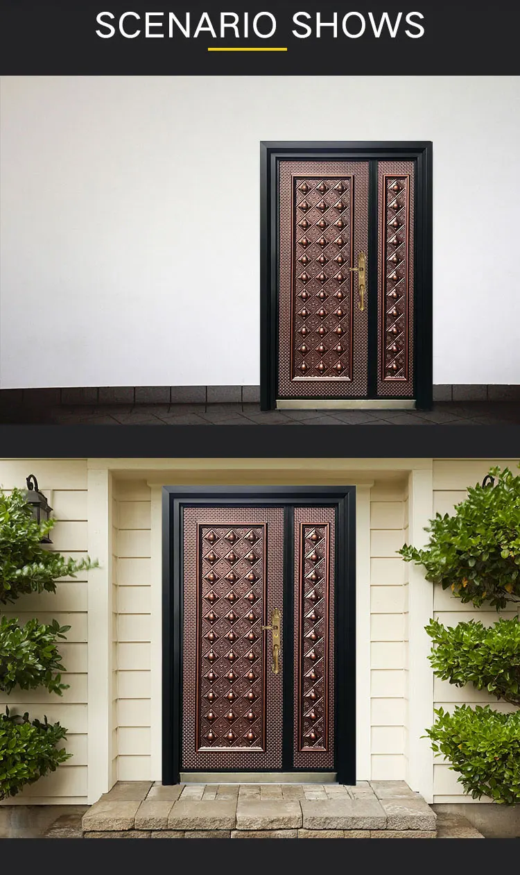 Phipulo Luxury Double Security Main Exterior Door Aluminum Cast Board ...