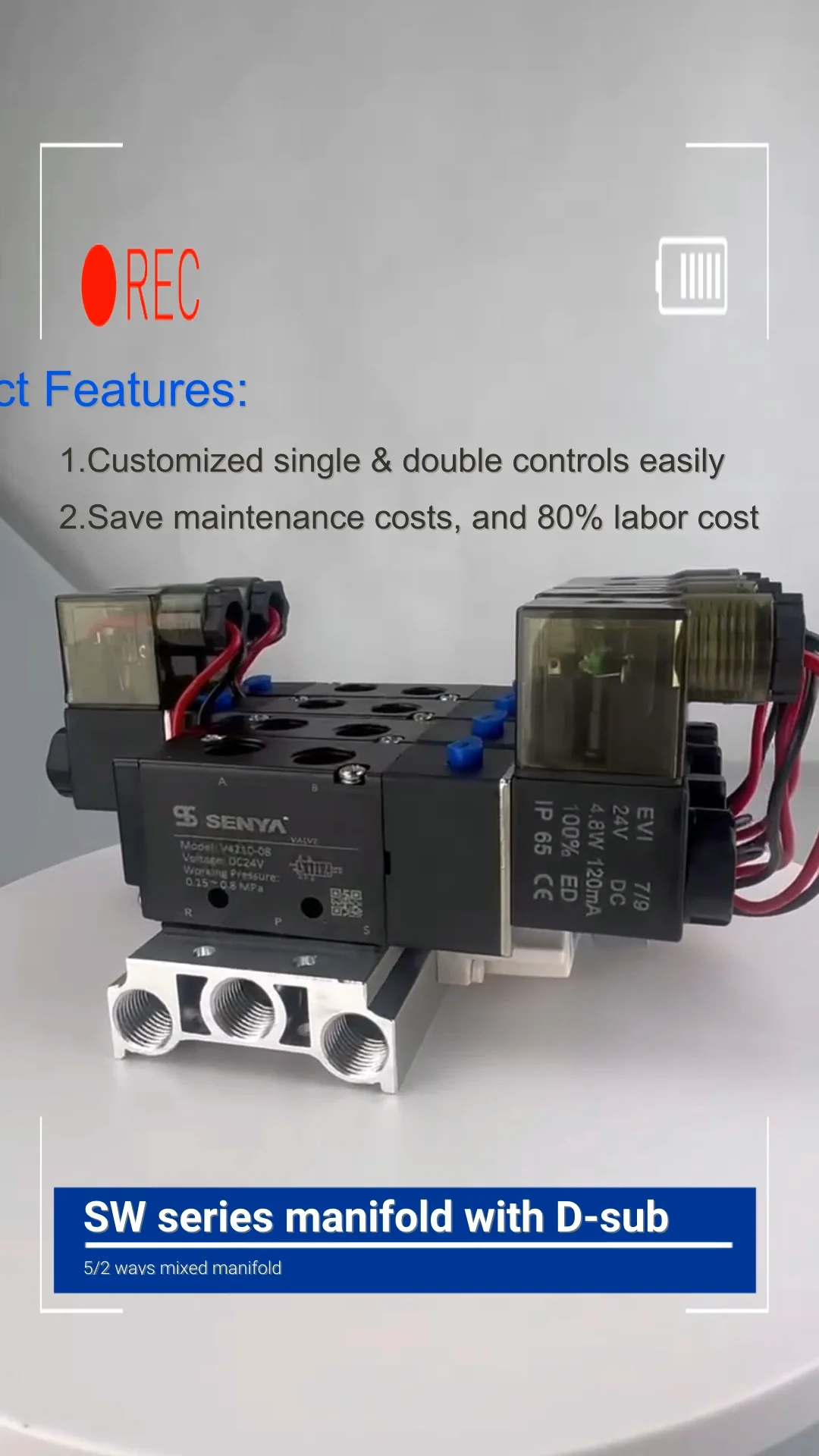 Sw Series 5/2 Way Pneumatic Air Control Solenoid Valve Manifold ...