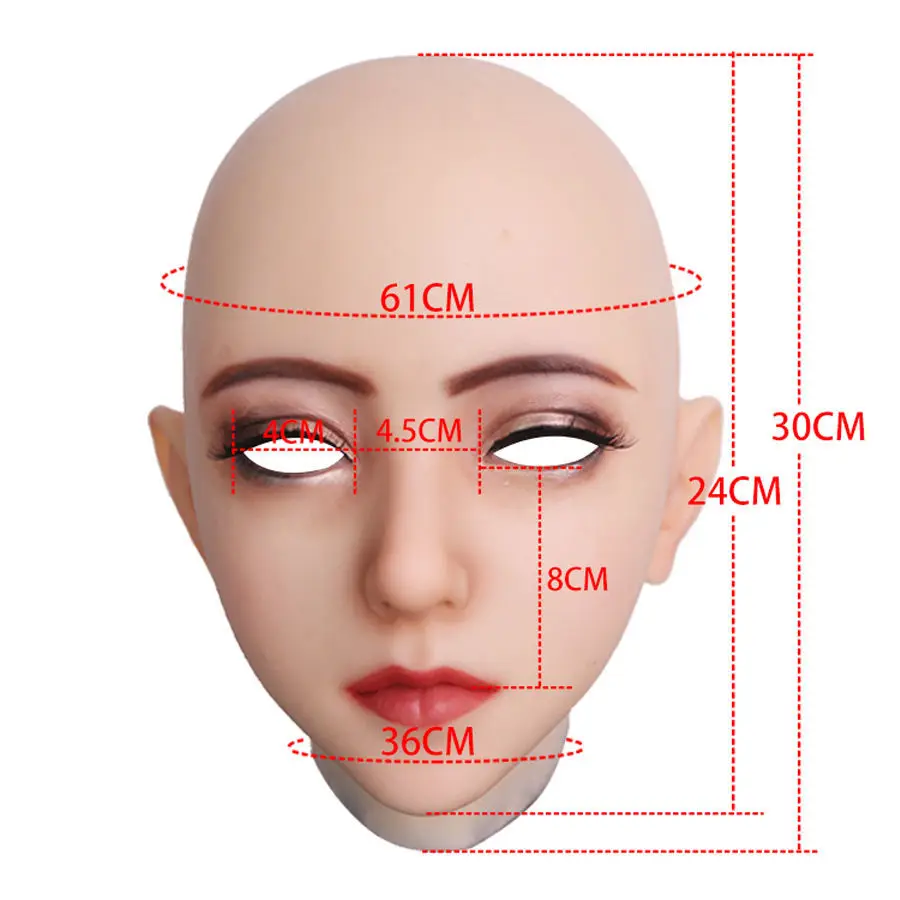New Arrival Realistic Human Female Silicone Mask With Breast Form ...