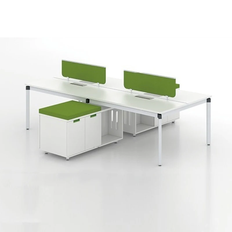 Modern Modular Wooden Workstations Cubicle Partition L Shape 2 4 6 ...