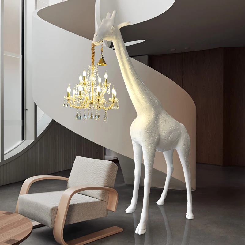 Sanxiang Large Artistic Giraffe Sculpture Decoration Floor Light ...