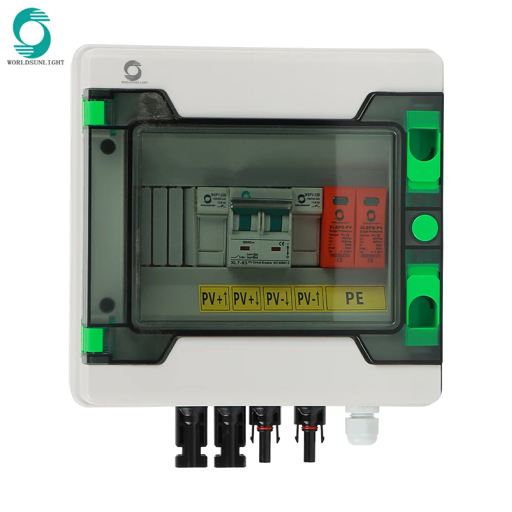 WSDB-PV Waterproof Dustproof 2 in 2 OUT 2 Strings AC + DC Solar PV ...
