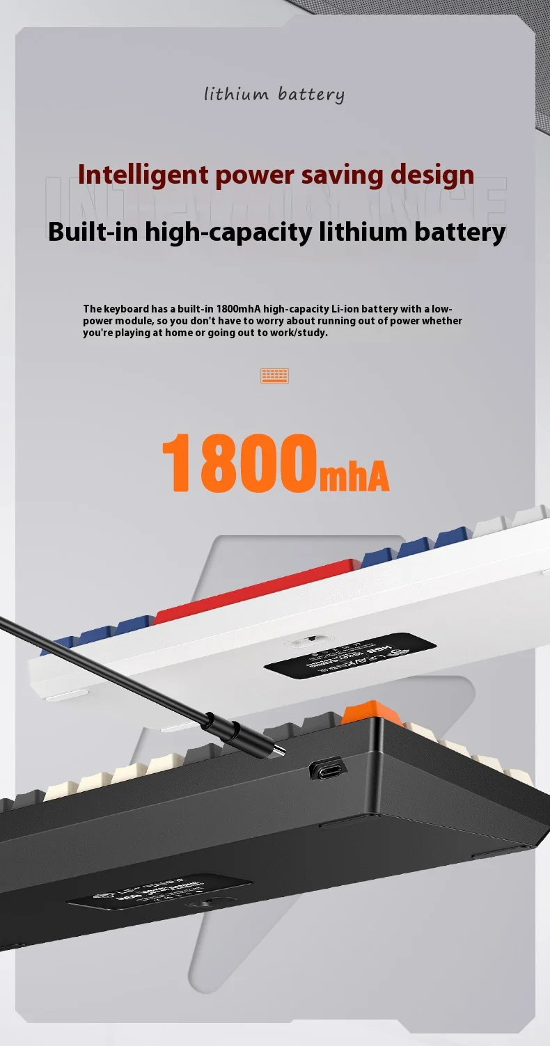 LEAVEN H68 RGB Wireless Mechanical Keyboard - 68 Keys Hotswap, 2.4G BT5 ...