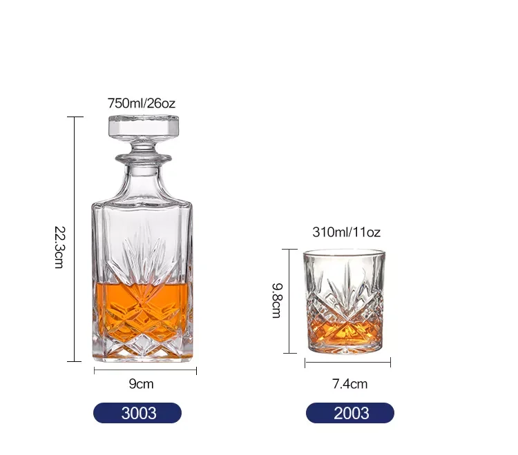 Wholesale Square Clear Whiskey Decanter Diamond Whiskey Glass Set With ... Wholesale Square Clear Whiskey Decanter Diamond Whiskey Glass Set With ...