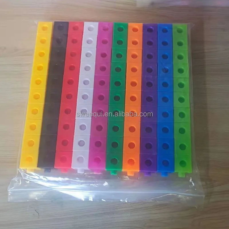 Sample Kids Building Blocks - 100 Plastic Linking Cubes