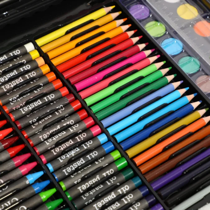 High Quality 150 Piece Art Set Children Water Color Pen Crayon Painting ...