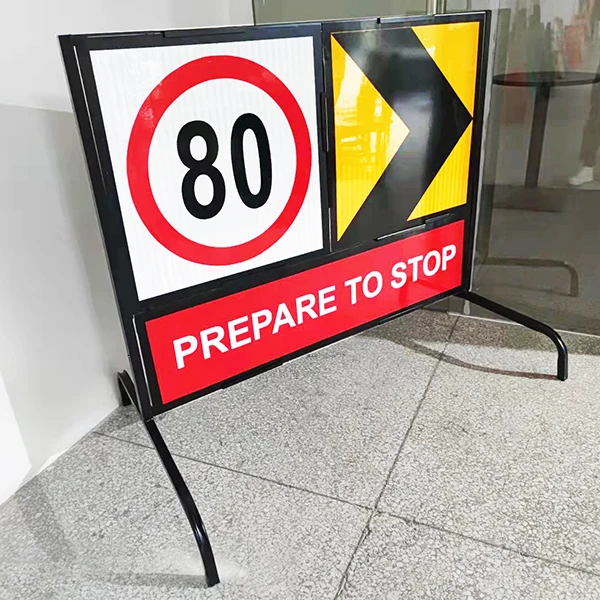 Custom Galvanized Steel U Channel Traffic Road Warning Sign