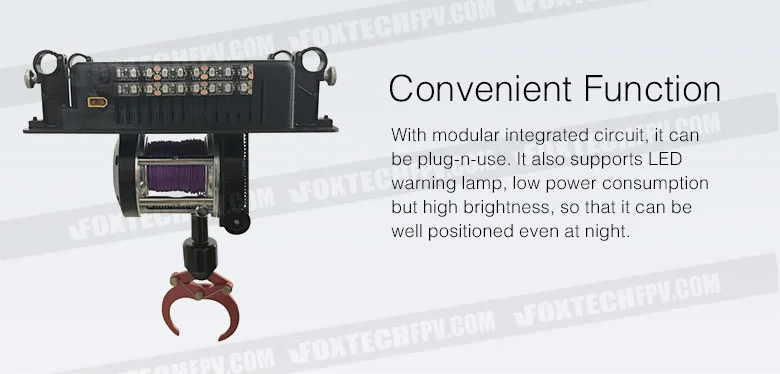 Foxtech F10 Drone Throwing Rope Rescue Throwing And Retracting Rope ...